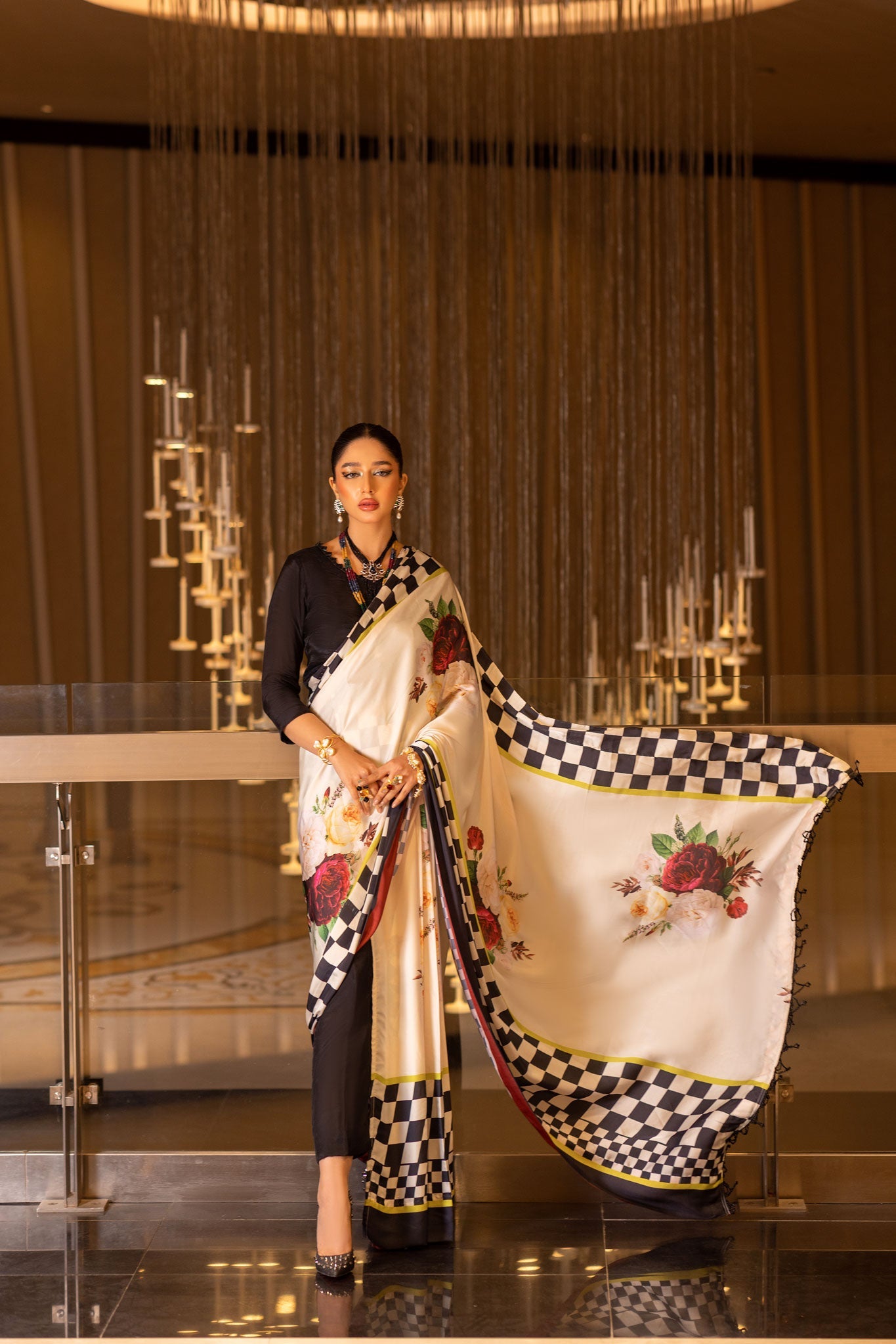 Aroush Stylish, Digital Print Sarees and Silk Saree Pants.