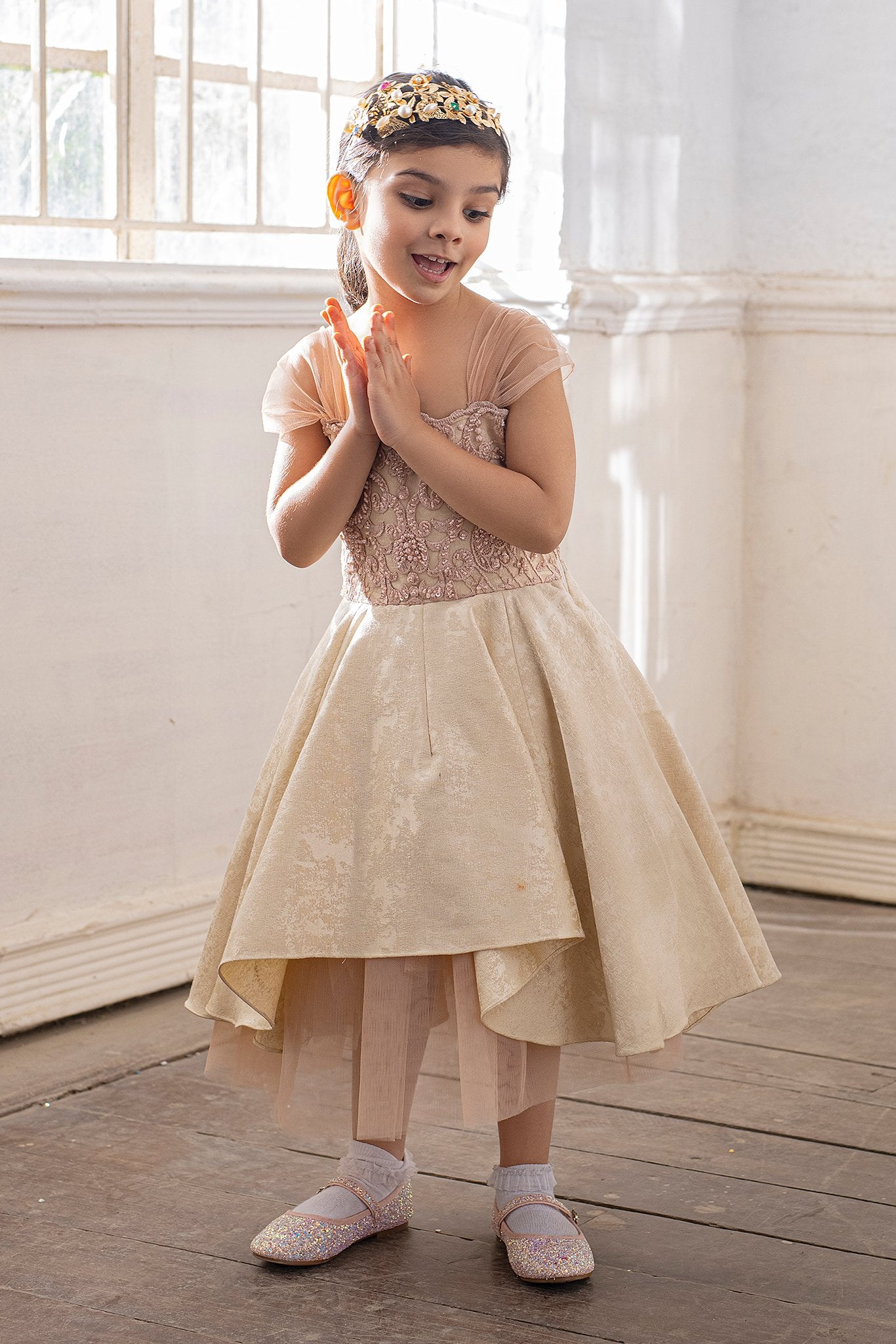 Elisa Kids' Jacquard Frocks Timeless Grace, Effortless Style