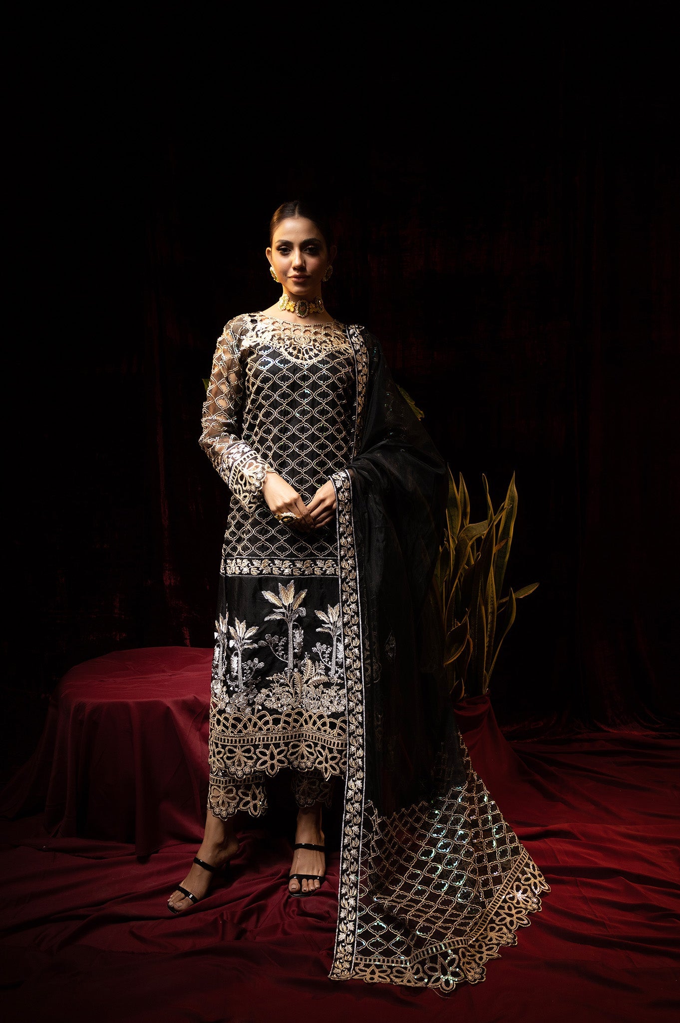 Mahtab Organza Shirt Set | 3 Pieces Dress | SairaNoor